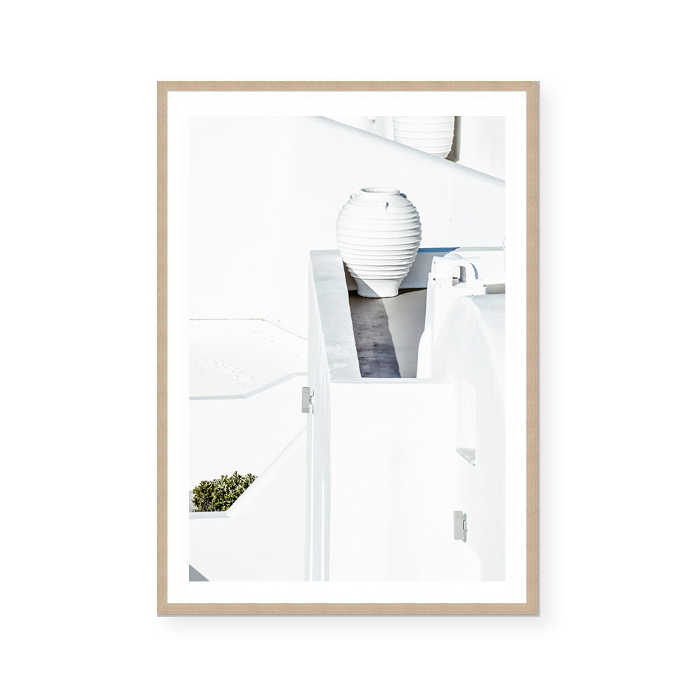 White Greek Amfora | Art Print – Life In Ink